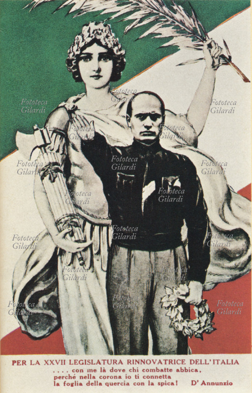 Propaganda Benito Mussolini X Ray Photo Of Mussolini's Brain.'